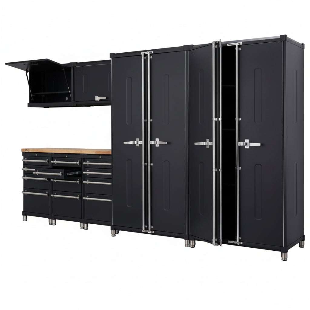 TRINITY PRO 8-Piece Garage Cabinet Drawer Set – Heavy-Duty 18-Gauge St